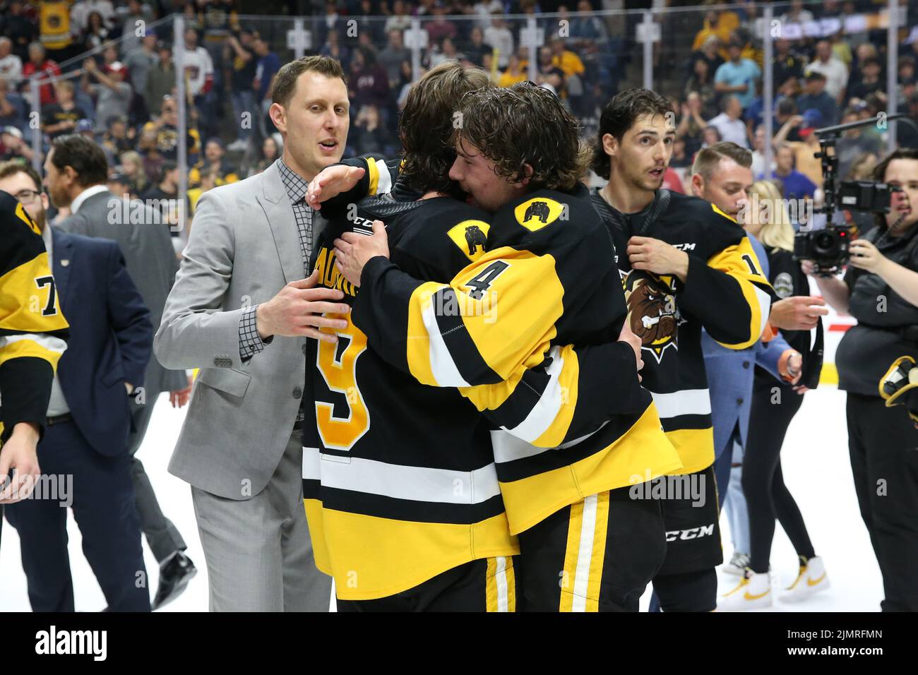 (Editorial Only) Lucas Moore(04) of the Hamilton Bulldogs 2022 OHL ...