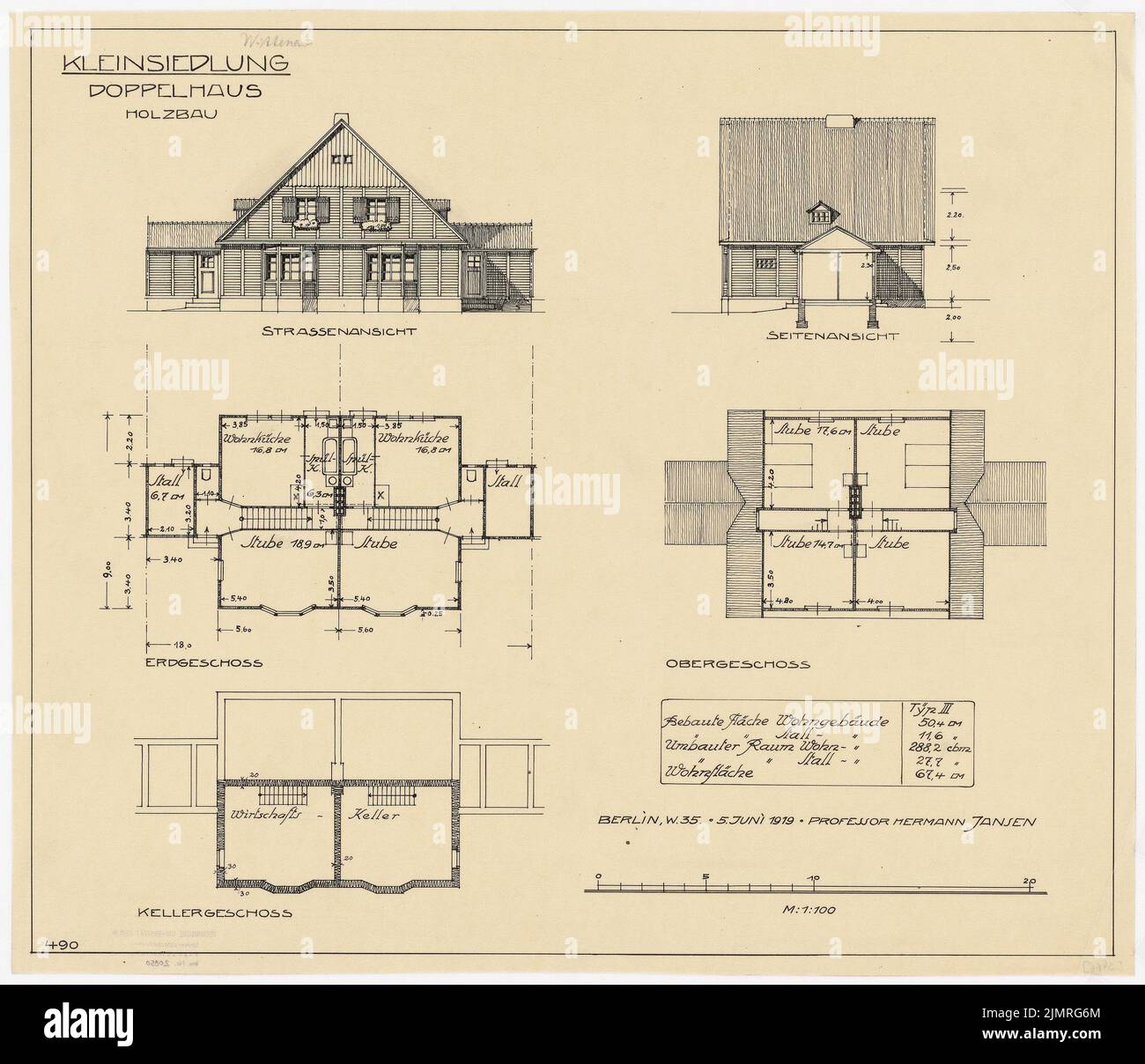 Jansen Hermann (1869-1945), sample houses for small settlements (05.06. ...