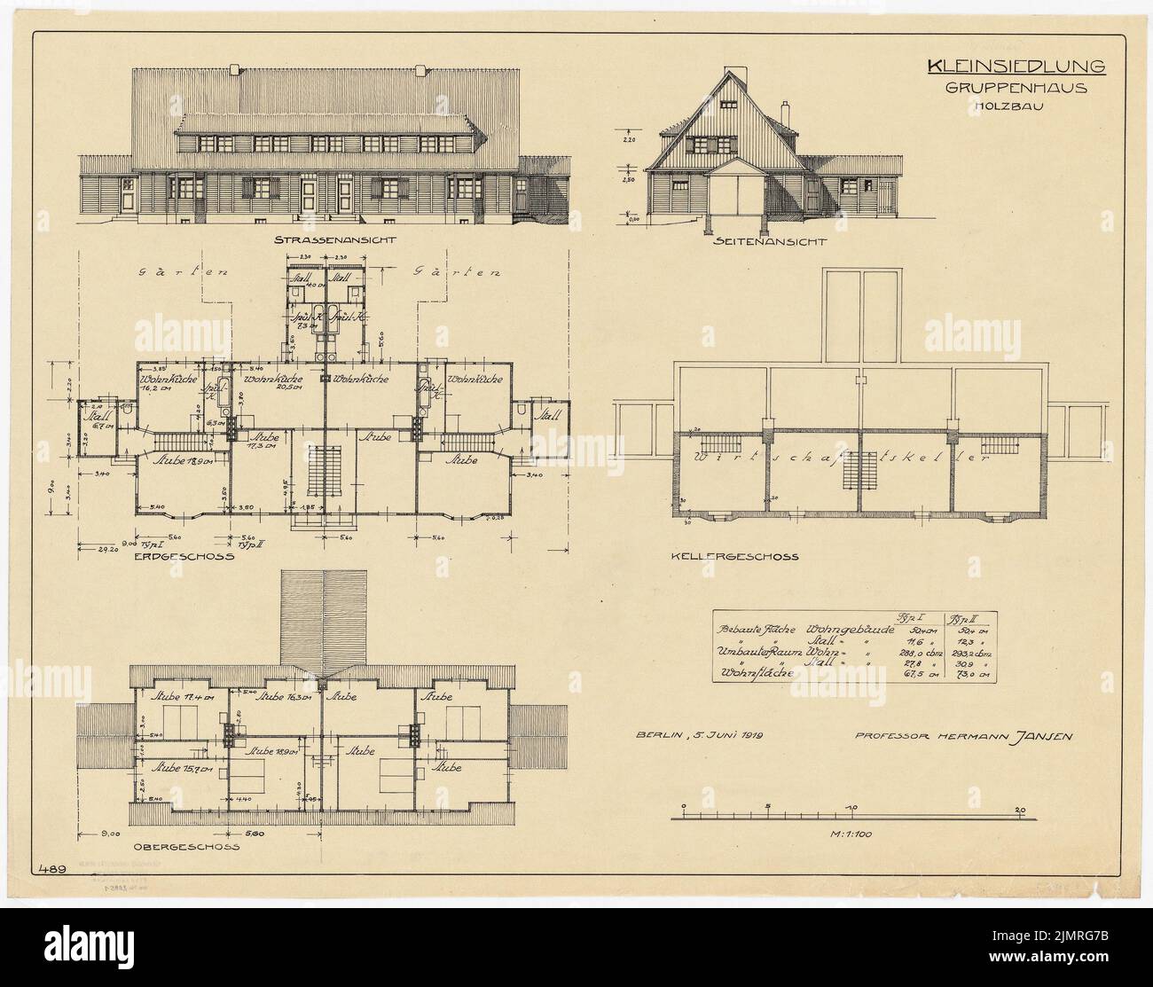 Jansen Hermann (1869-1945), model houses for small settlements (05.06. ...