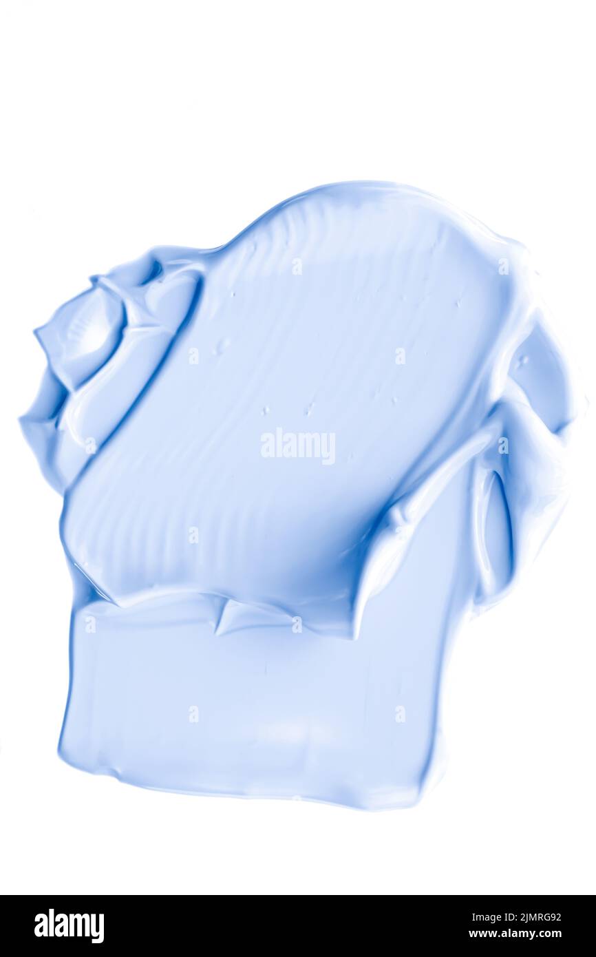 Pastel blue beauty swatch, skincare and makeup cosmetic product sample ...