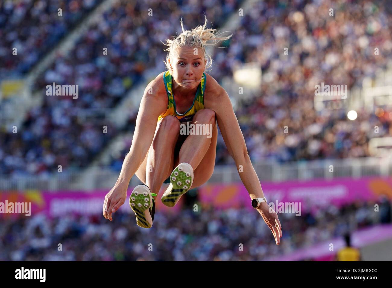 Australia’s Brooke Buschkeuhl in action during the Women’s Long Jump ...