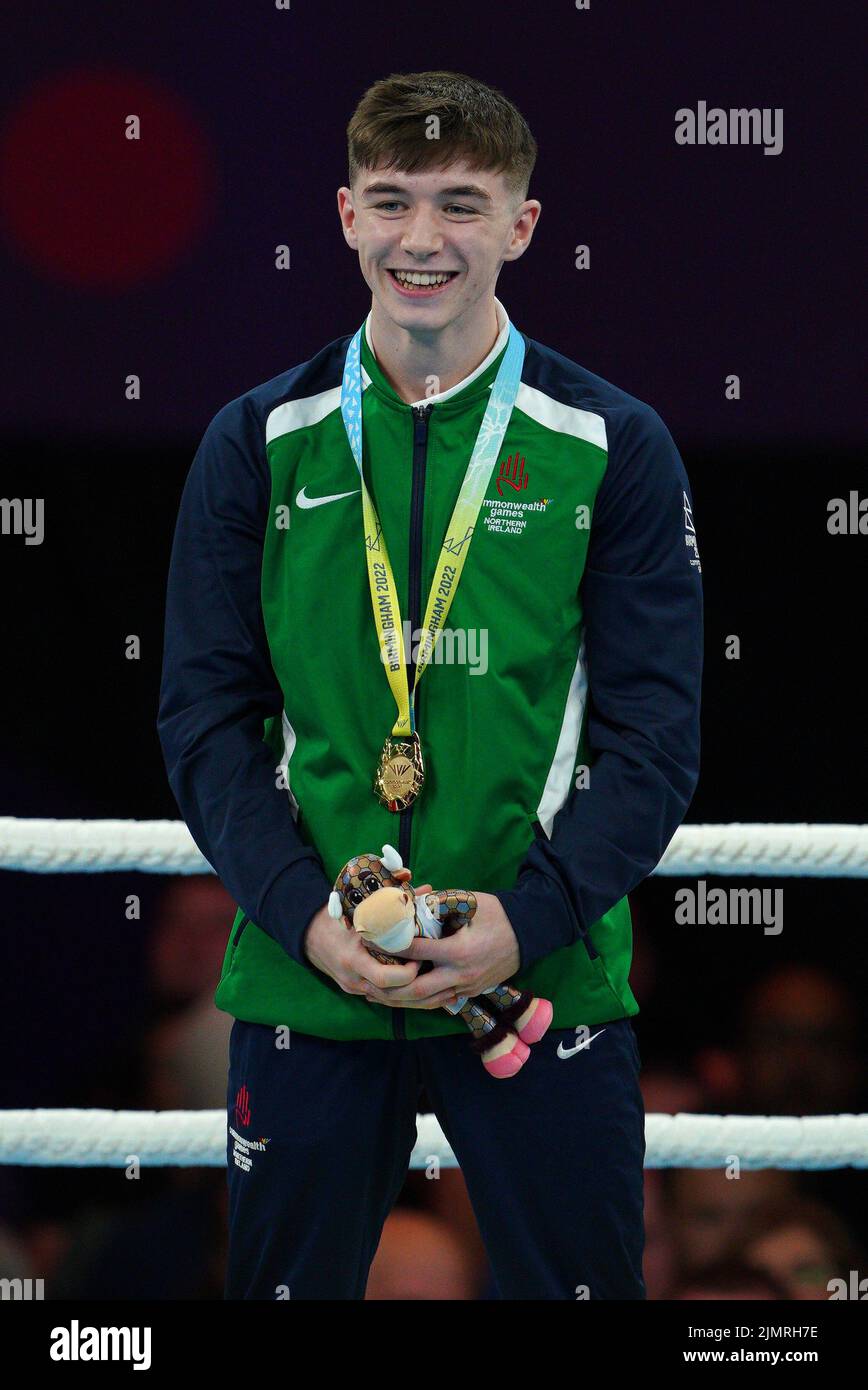 Northern Ireland's Jude Gallagher with his gold medal after a walkover ...