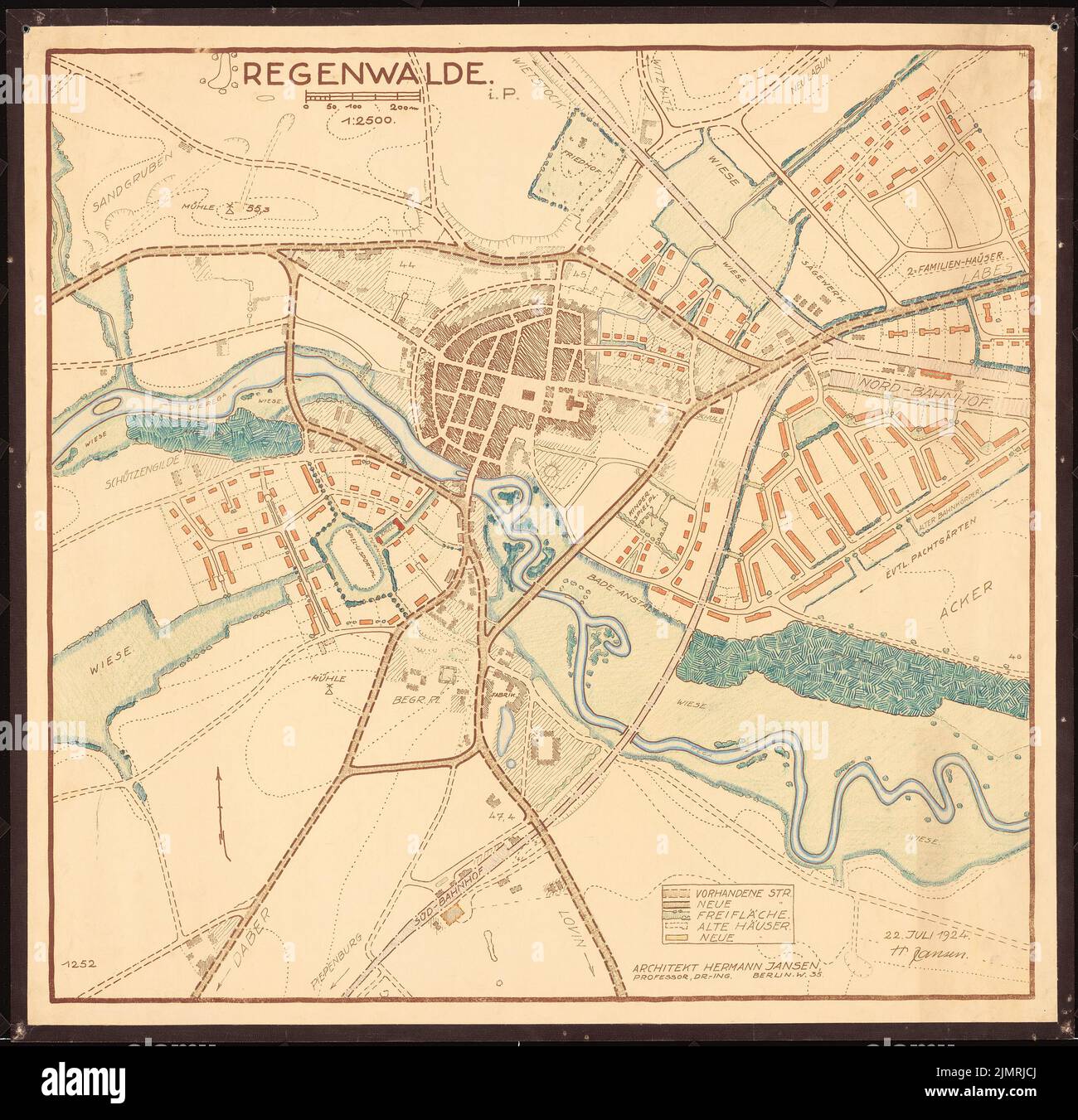 Jansen Hermann (1869-1945), development plan of the city expansion ...