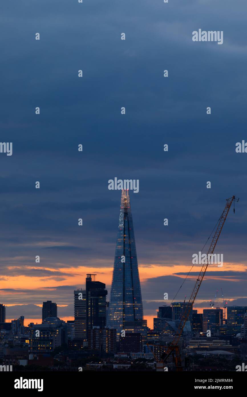The Shard. A 72-storey skyscraper in the Southwark district as seen ...