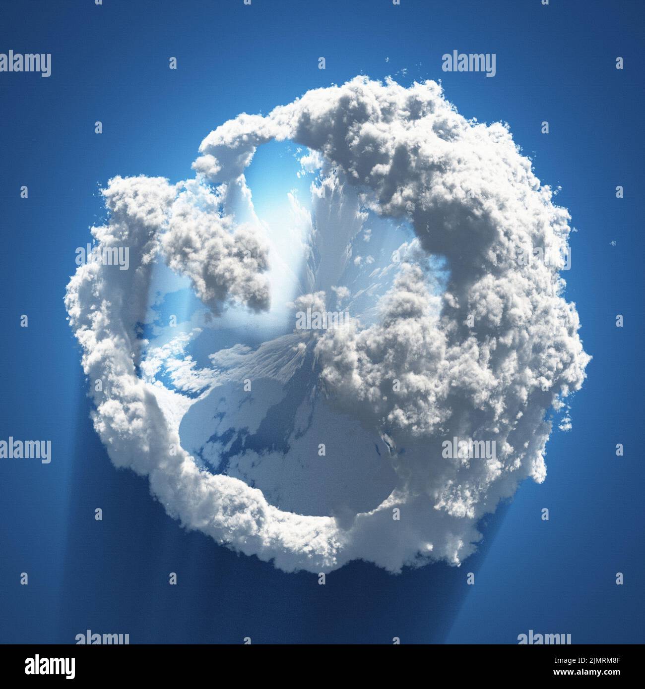 Spherical clouds formation. 3D rendering Stock Photo - Alamy