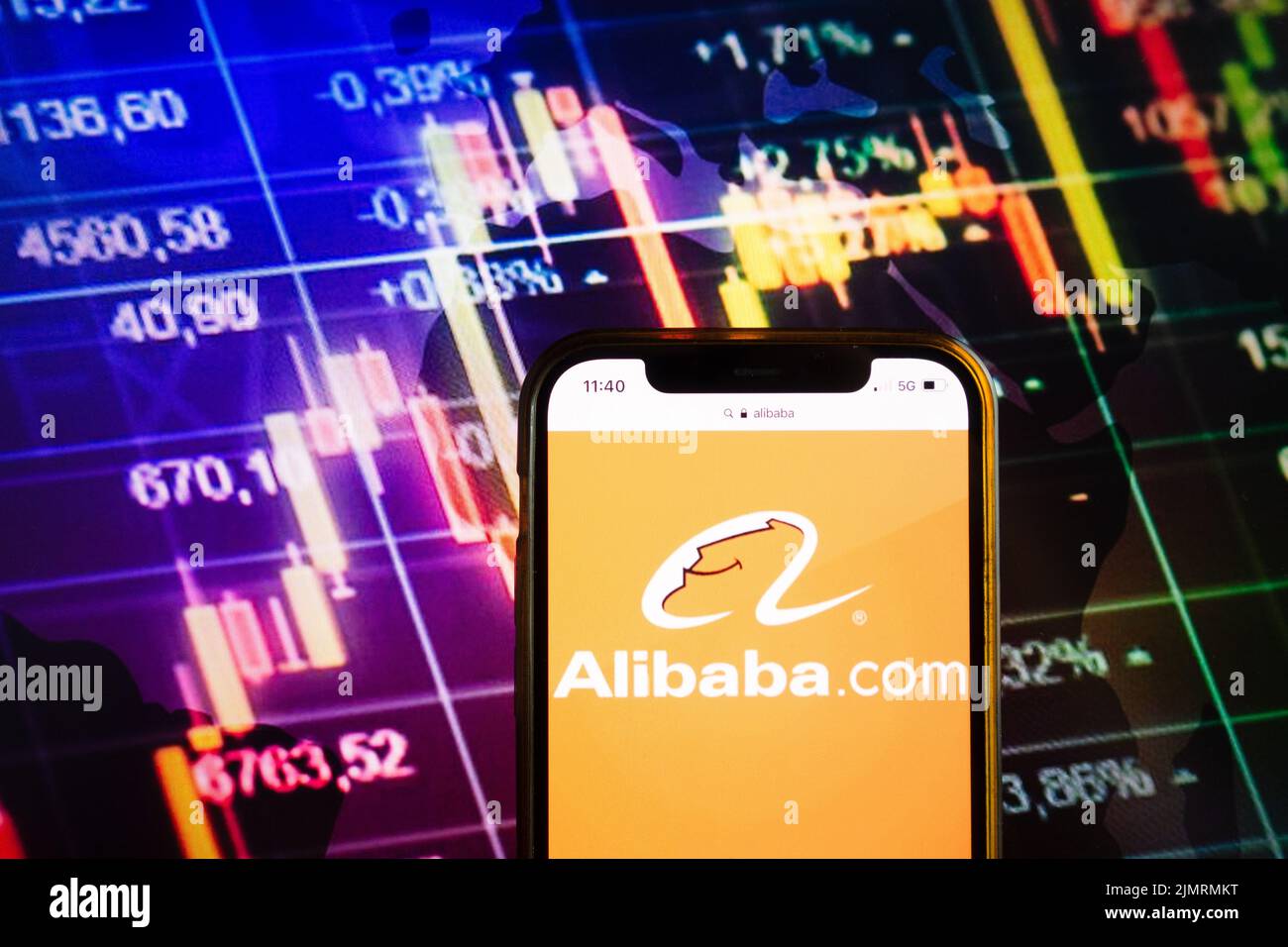 KONSKIE, POLAND - August 07, 2022: Smartphone displaying logo of ...