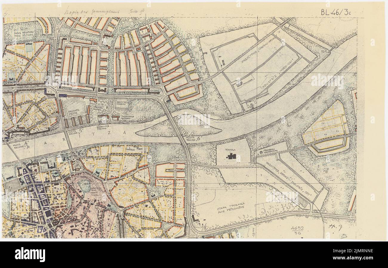 Jansen Hermann (1869-1945), Planning for Plowdiw (January 22, 1944): General development plan ...