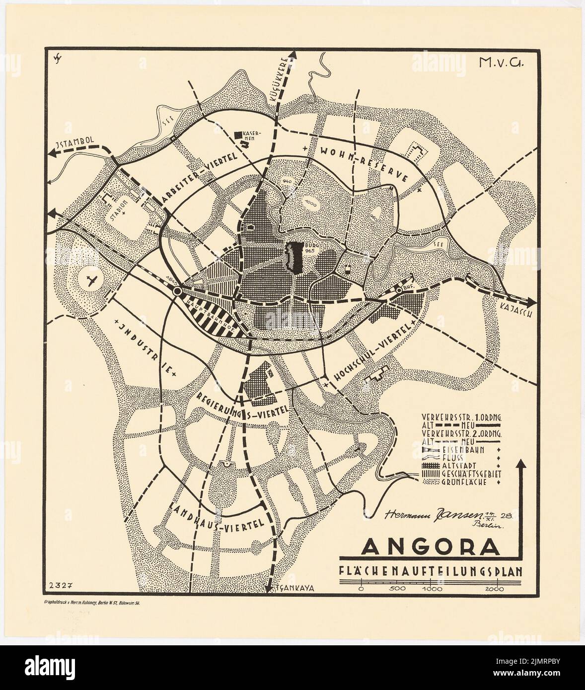 Jansen Hermann (1869-1945), total development plan Ankara (November 14 ...