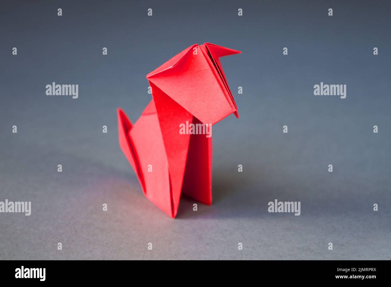 Red paper dog origami hi-res stock photography and images - Alamy