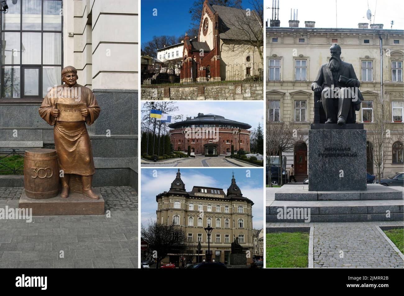 The pretty Ukrainian city of Lviv with its churches and palaces in the ...