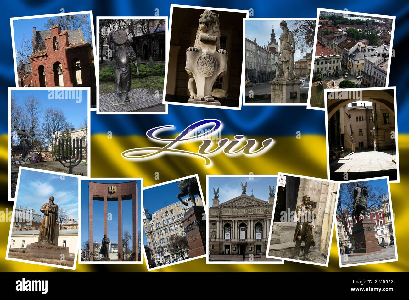 The pretty Ukrainian city of Lviv with its churches and palaces in the ...