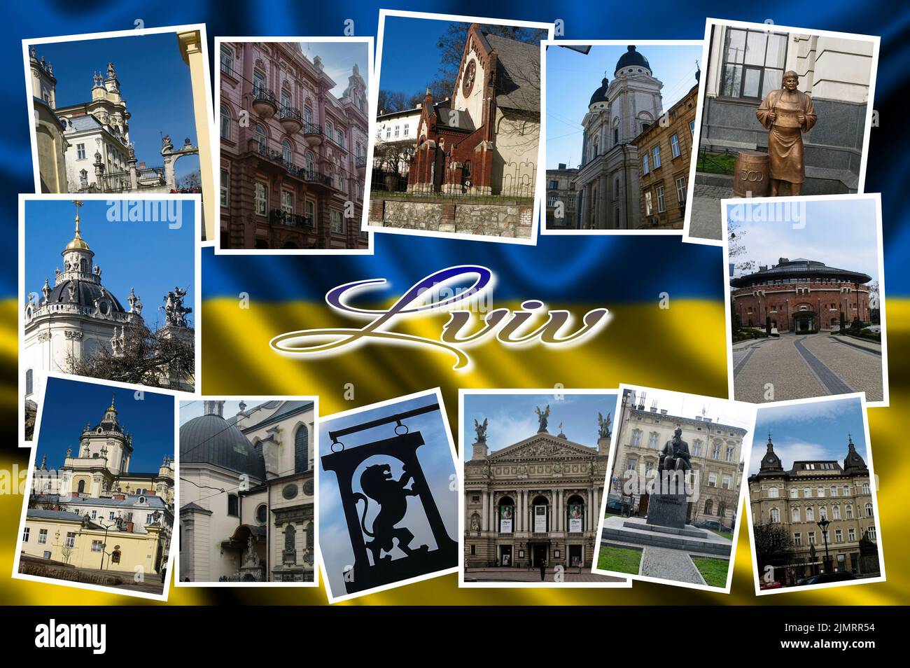 The pretty Ukrainian city of Lviv with its churches and palaces in the ...