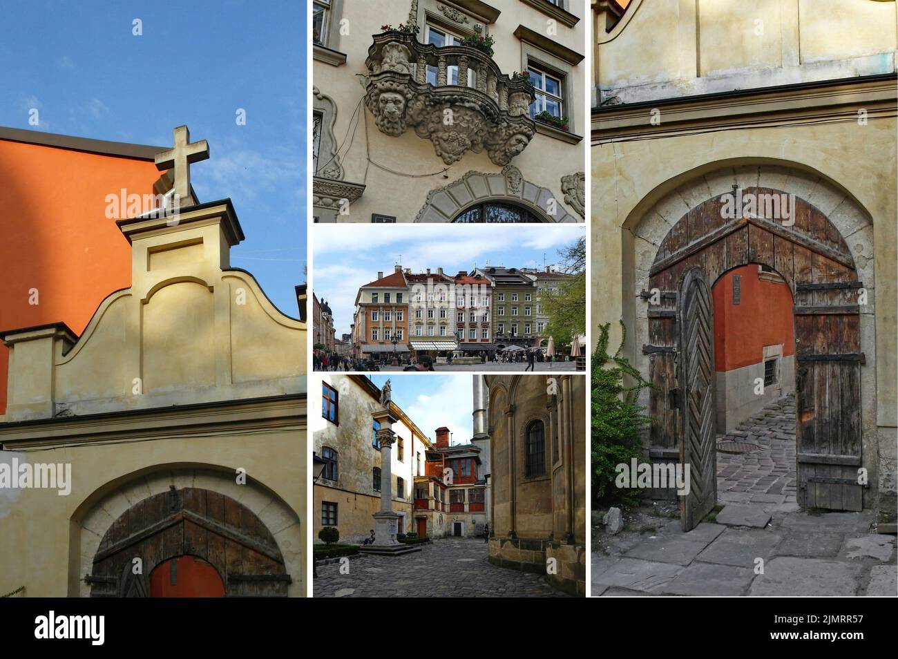 The pretty Ukrainian city of Lviv with its churches and palaces in the ...