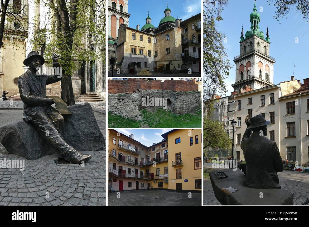 The pretty Ukrainian city of Lviv with its churches and palaces in the ...