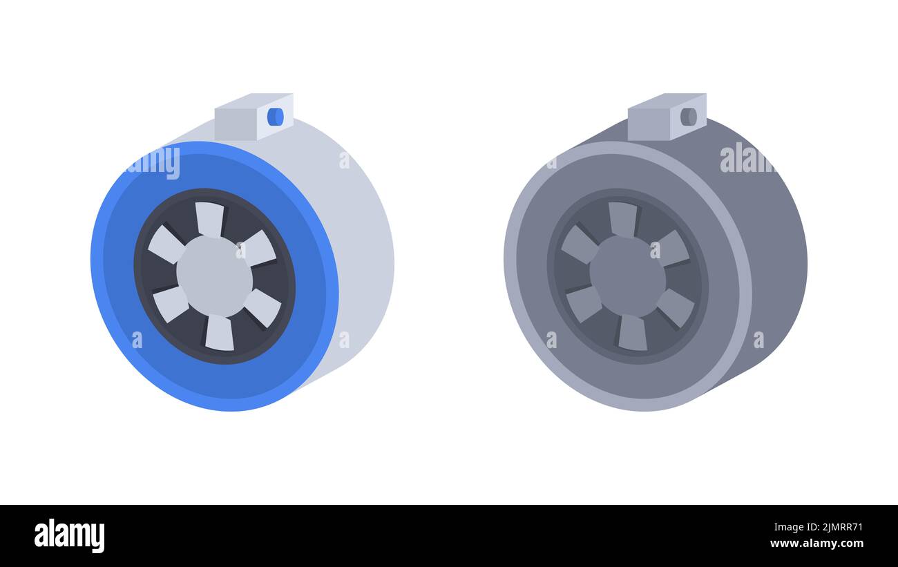 Duct electric fan vector illustration on white background Stock Photo ...