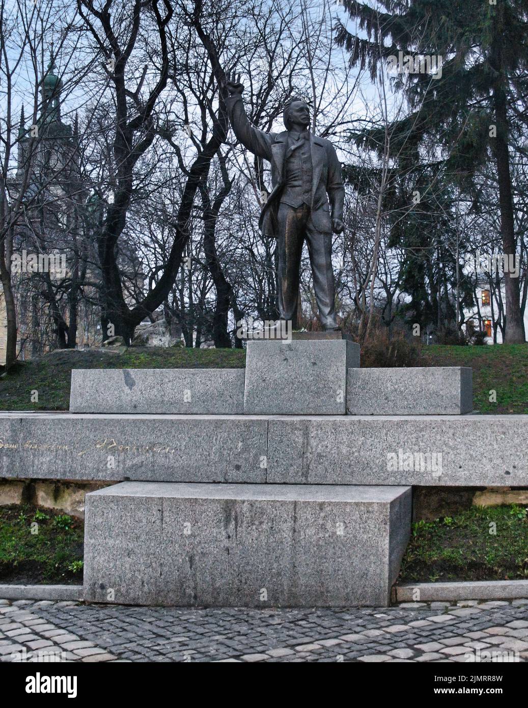 The pretty Ukrainian city of Lviv with its churches and palaces in the ...