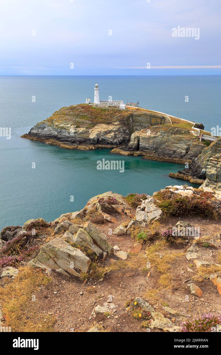 South Stack lighthouse, Ynys Lawd, Holyhead, Isle of Anglesey, Ynys Mon ...