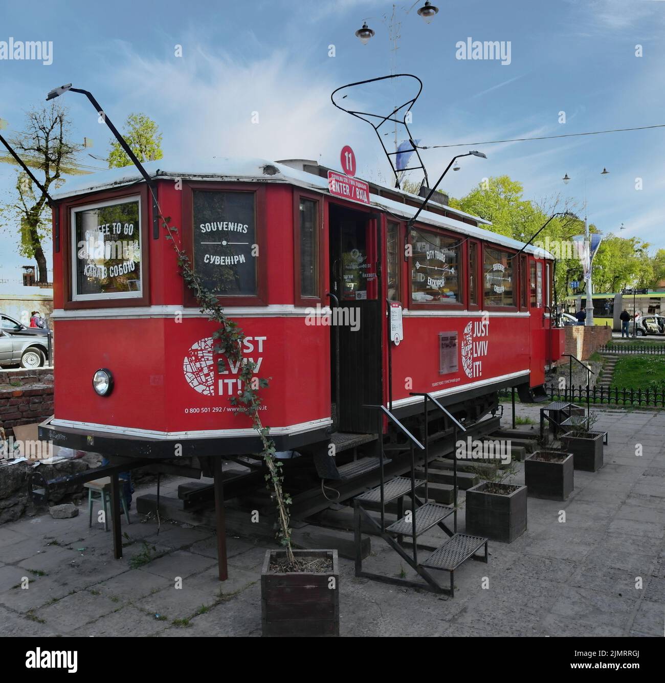 The pretty Ukrainian city of Lviv with its churches and palaces in the ...