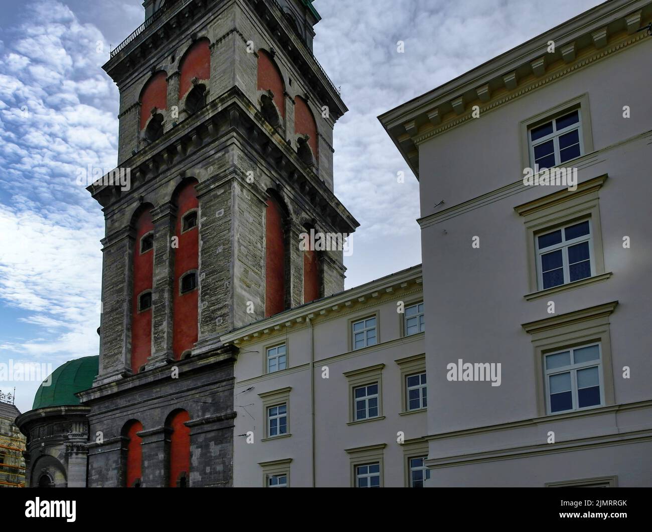 The pretty Ukrainian city of Lviv with its churches and palaces in the ...