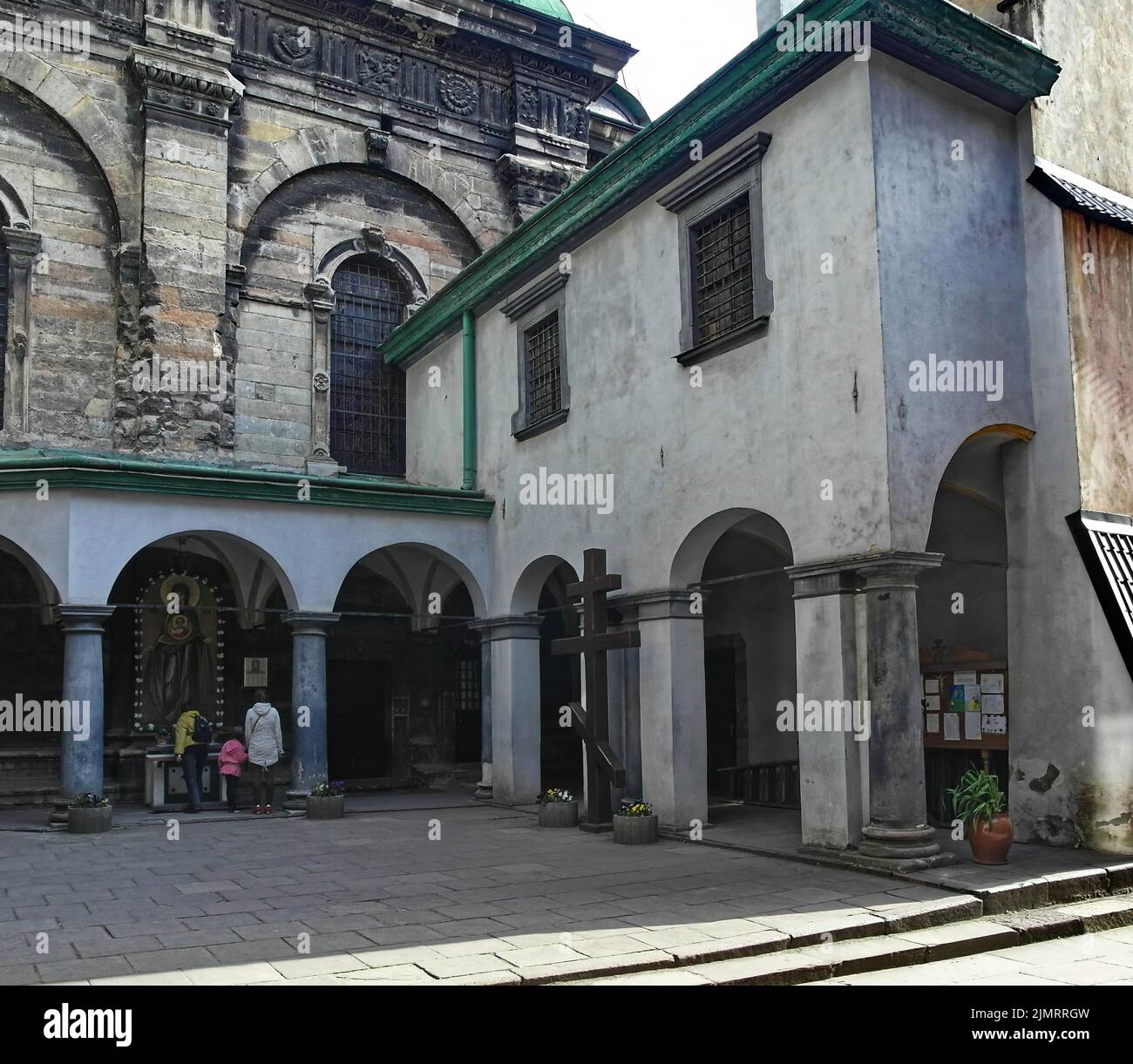 The pretty Ukrainian city of Lviv with its churches and palaces in the ...