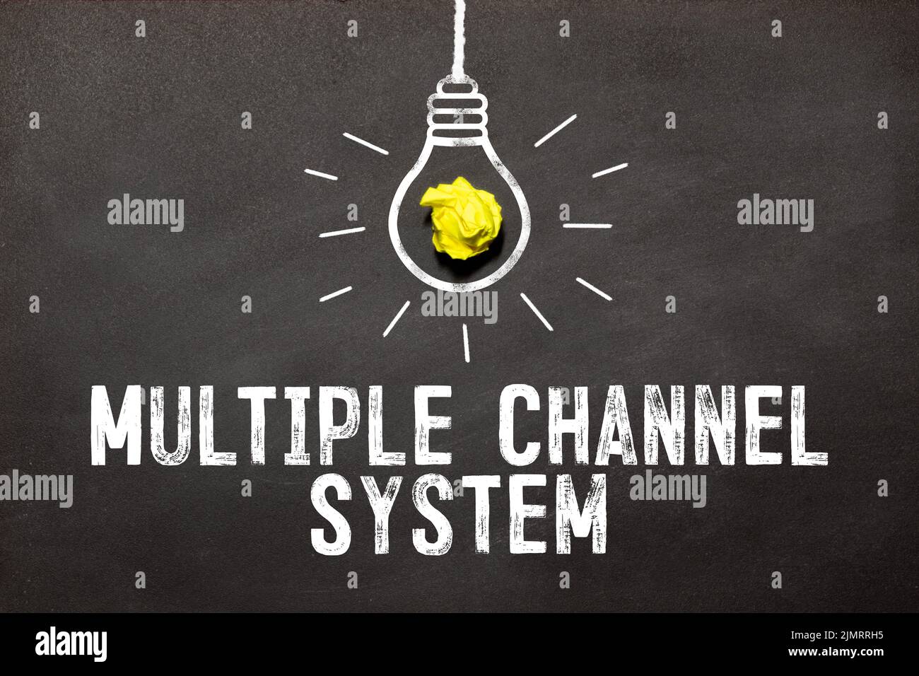 text Multiple Channel System on white business noteboock, concept Stock ...