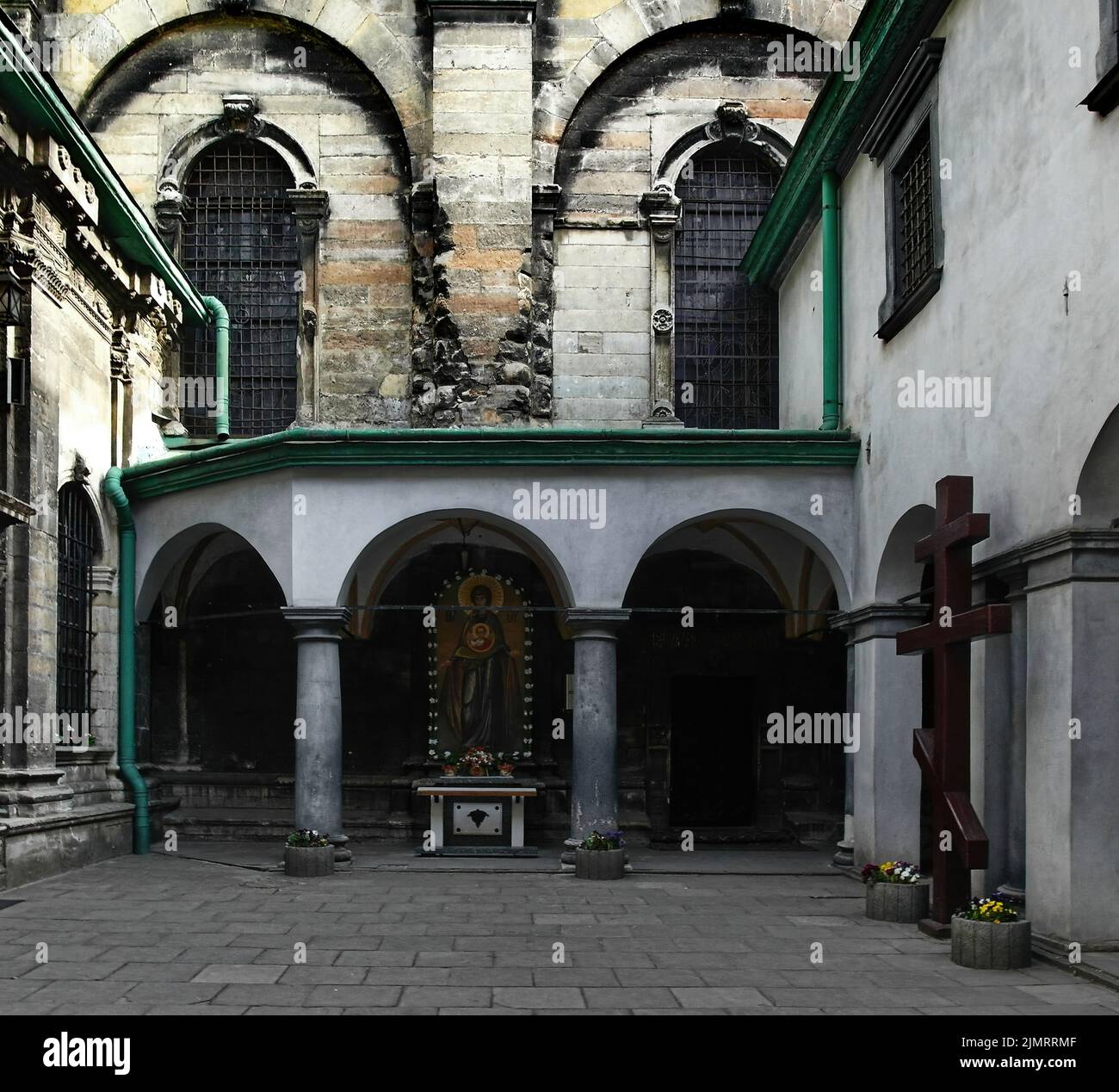 The pretty Ukrainian city of Lviv with its churches and palaces in the ...