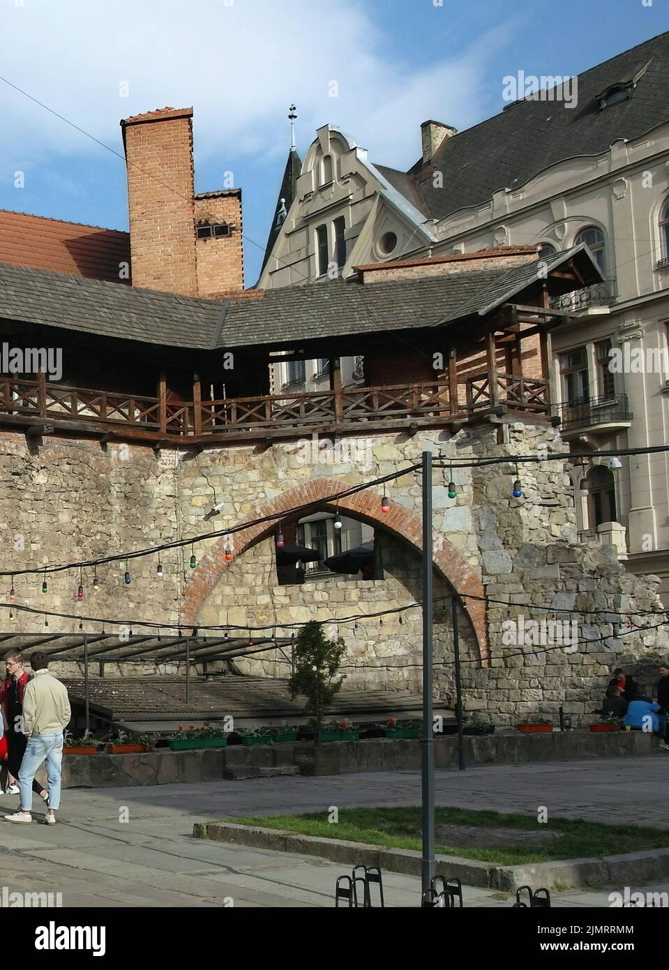 The pretty Ukrainian city of Lviv with its churches and palaces in the ...