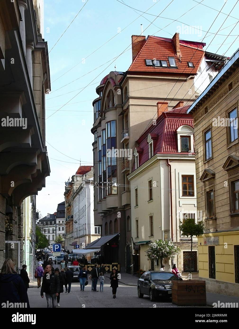 The pretty Ukrainian city of Lviv with its churches and palaces in the ...