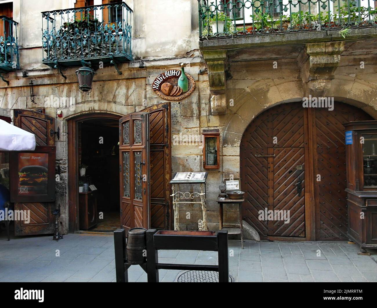 The pretty Ukrainian city of Lviv with its churches and palaces in the ...