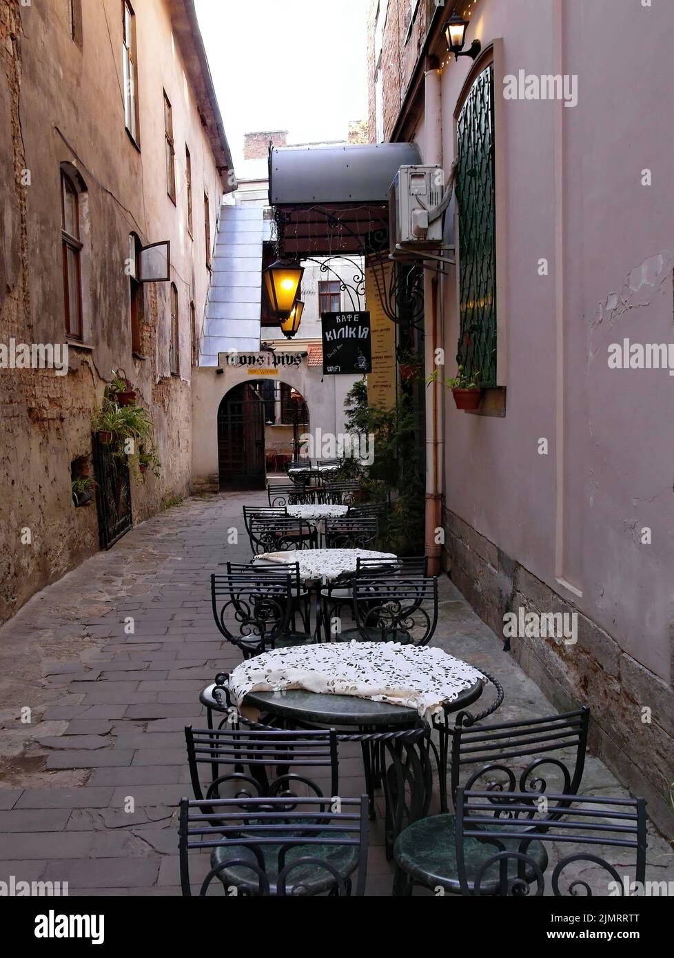 The pretty Ukrainian city of Lviv with its churches and palaces in the ...
