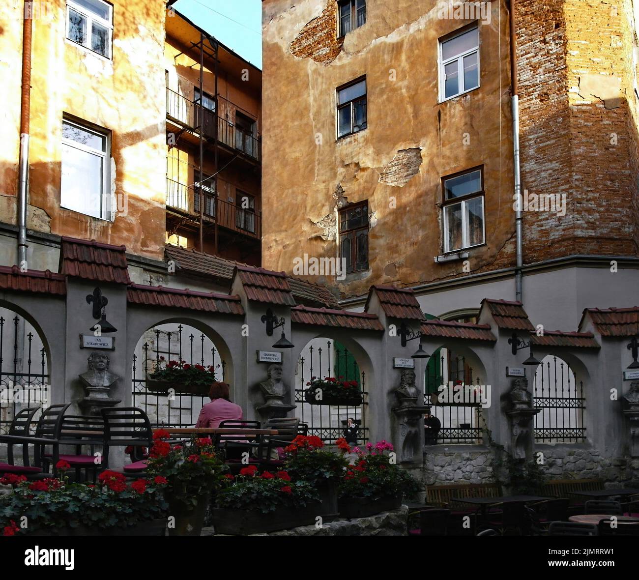 The pretty Ukrainian city of Lviv with its churches and palaces in the ...