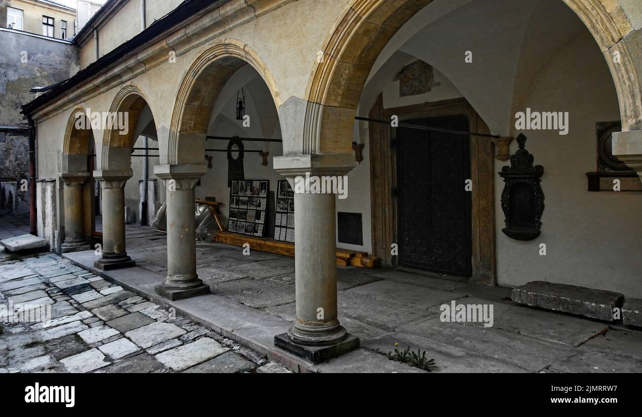 The pretty Ukrainian city of Lviv with its churches and palaces in the ...