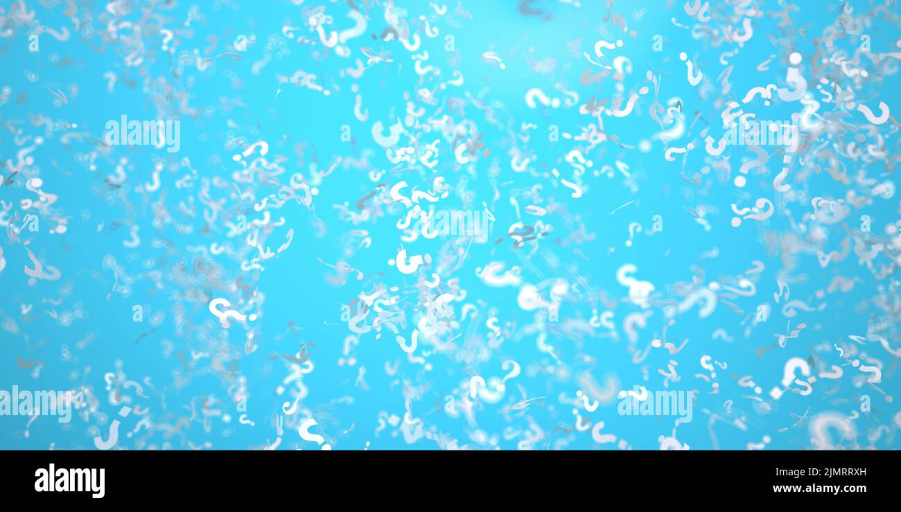 Flying Paper Question Stock Photo - Alamy