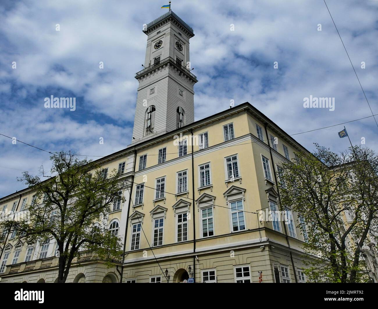 The pretty Ukrainian city of Lviv with its churches and palaces in the ...