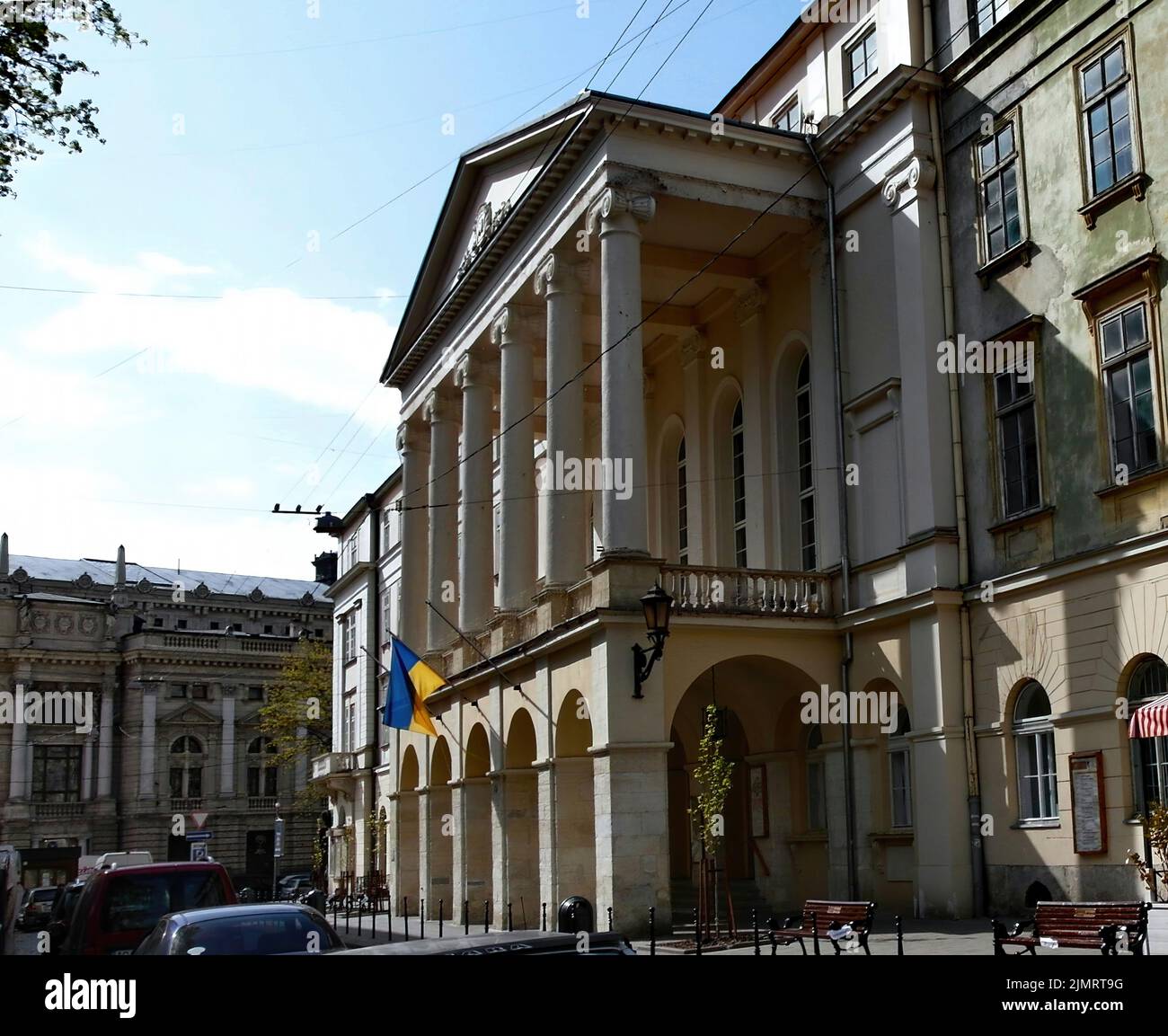 The pretty Ukrainian city of Lviv with its churches and palaces in the ...