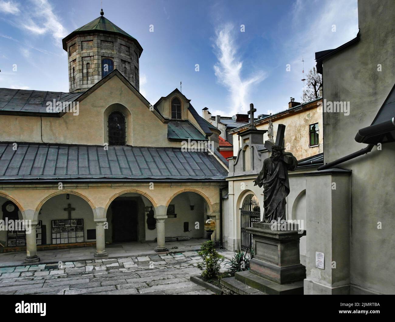 The pretty Ukrainian city of Lviv with its churches and palaces in the ...