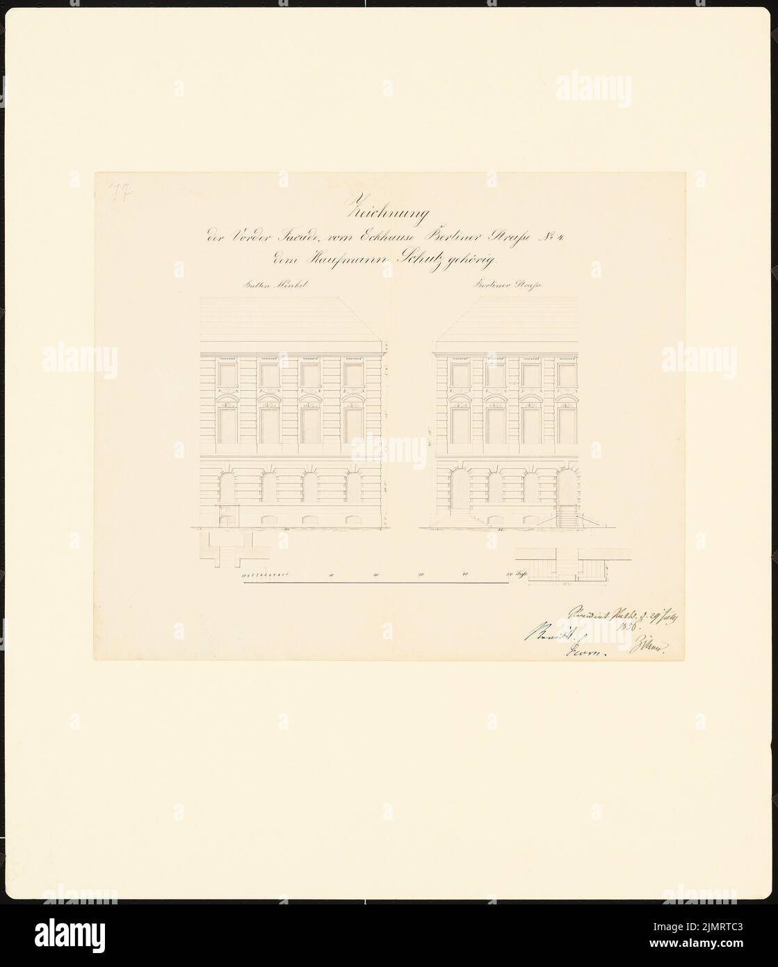 Gontard Carl von (1731-1791), Potsdam Citizens' Houses. Building ...