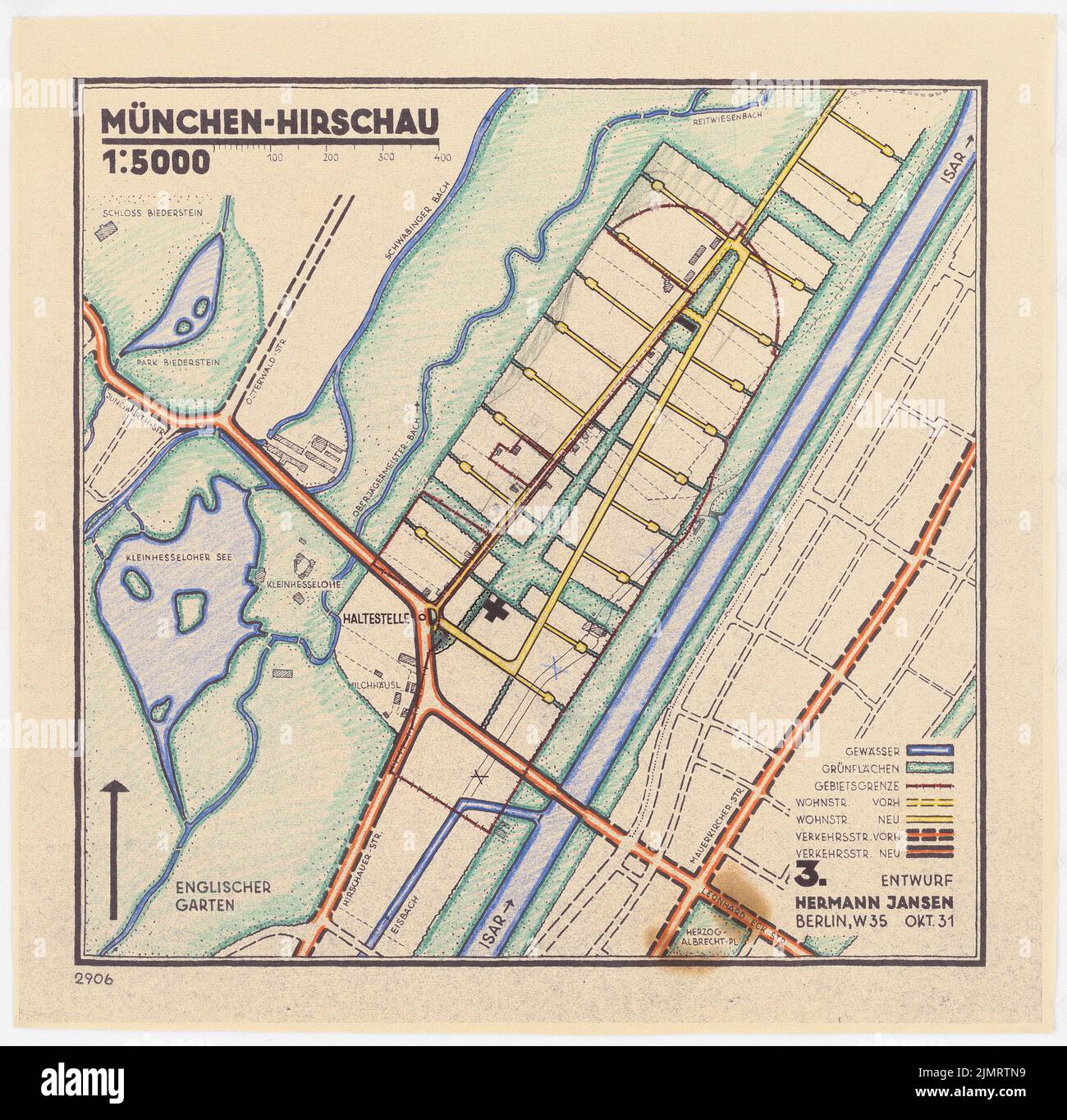 Jansen hermann 1931 building plan structural munich hirschau scale 1 hi ...