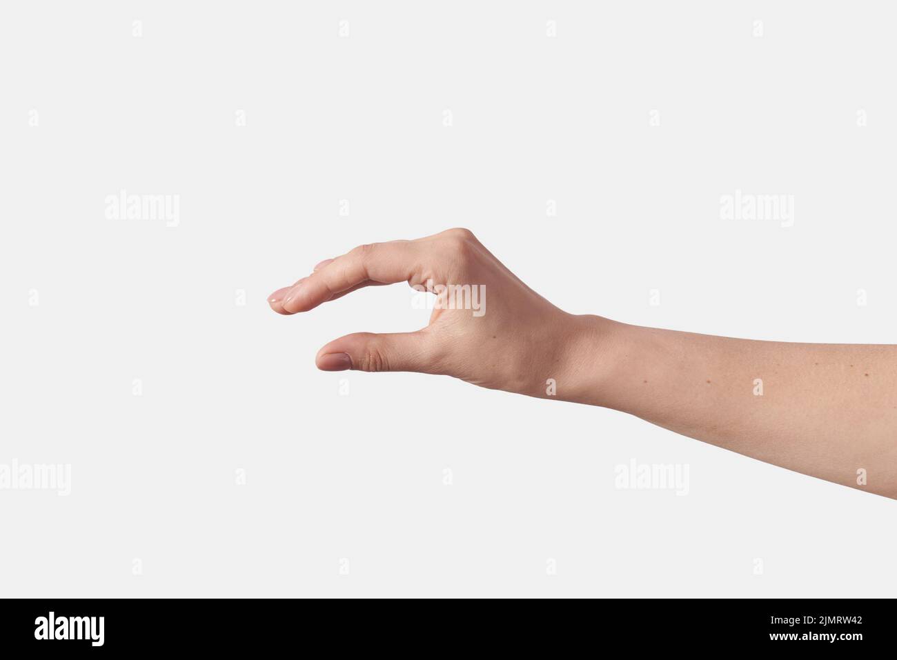 Set of measuring hands on white Stock Photo - Alamy