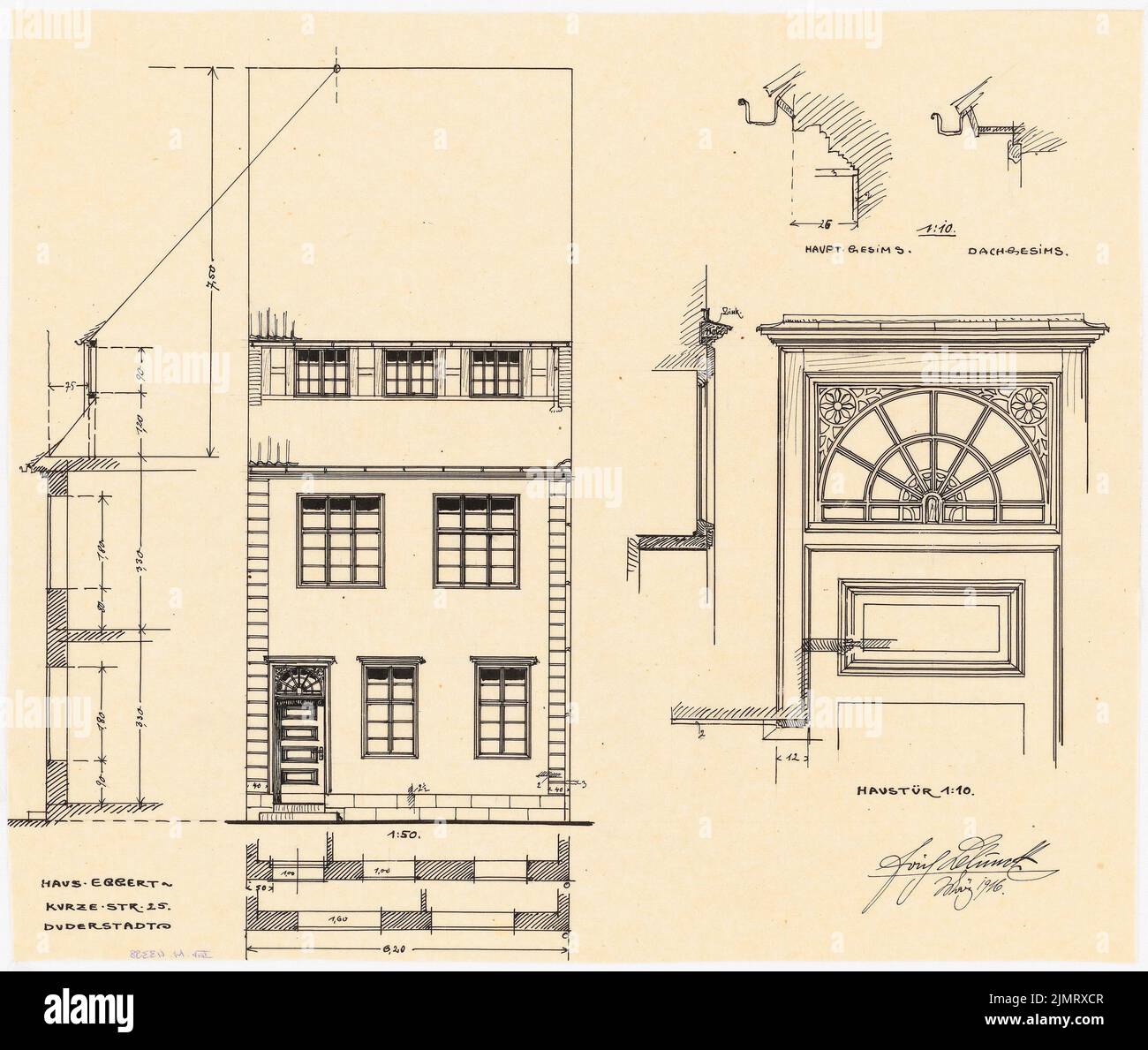 Blunck Erich (1872-1950), facades of the houses in Duderstadt (03.1916 ...