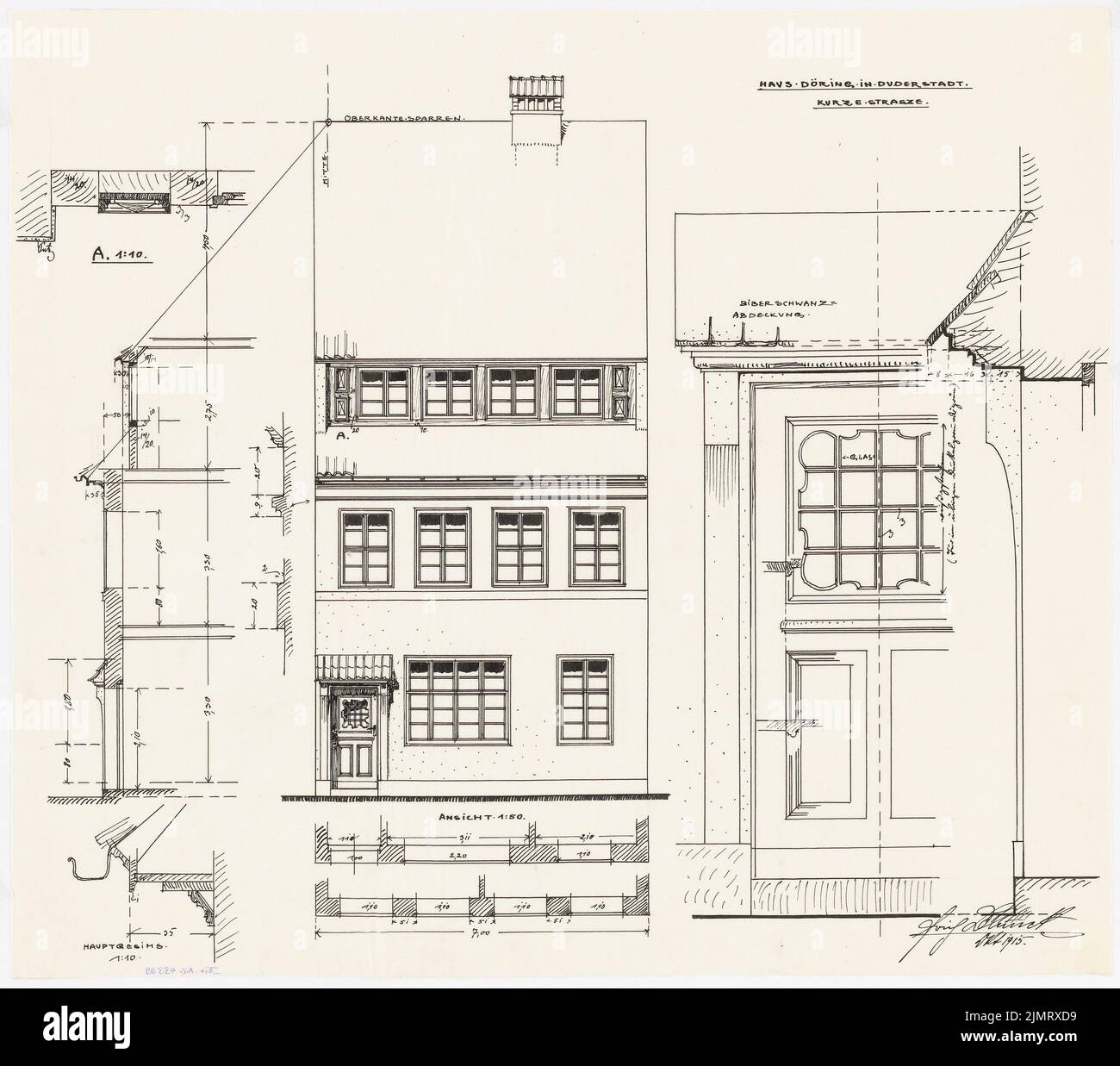 Blunck Erich (1872-1950), facades of the houses in Duderstadt (1915 ...
