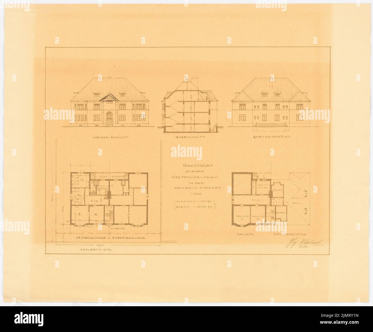 Building section plan and basement hi-res stock photography and images ...