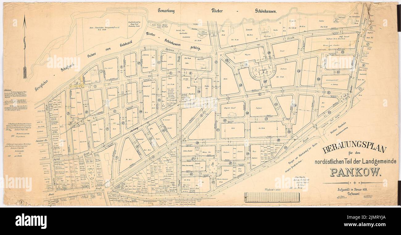 Jansen Hermann (1869-1945), development of street 5 IV, Berlin-Pankow ...