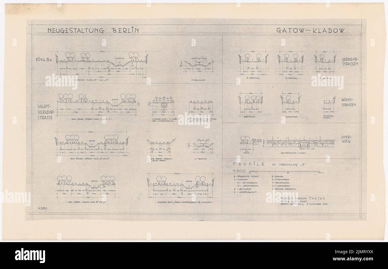 Jansen hermann 1869 1945 bebauungsplan berlin gatow und berli hi-res ...