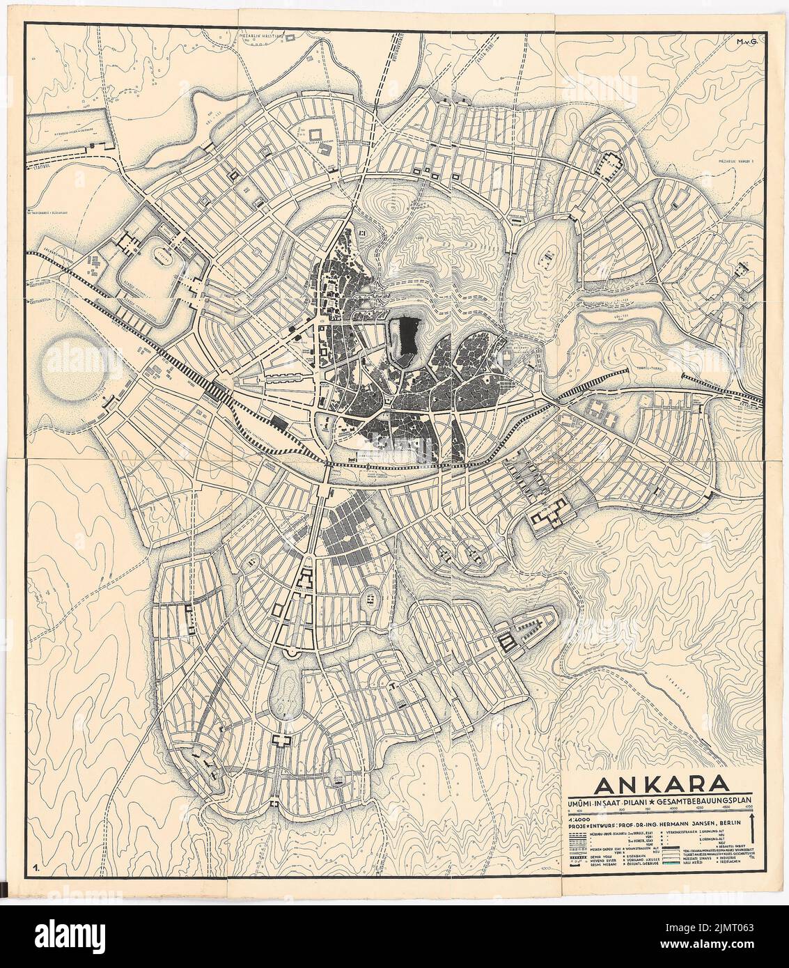 Jansen Hermann (1869-1945), total development plan Ankara (1928-1928 ...