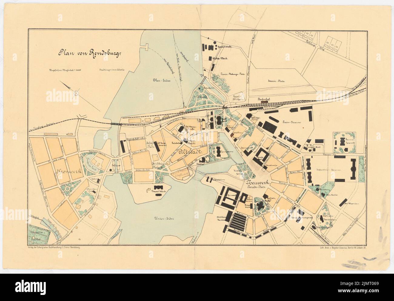 Rendsburg karte von rendsburg 1 hi-res stock photography and images - Alamy