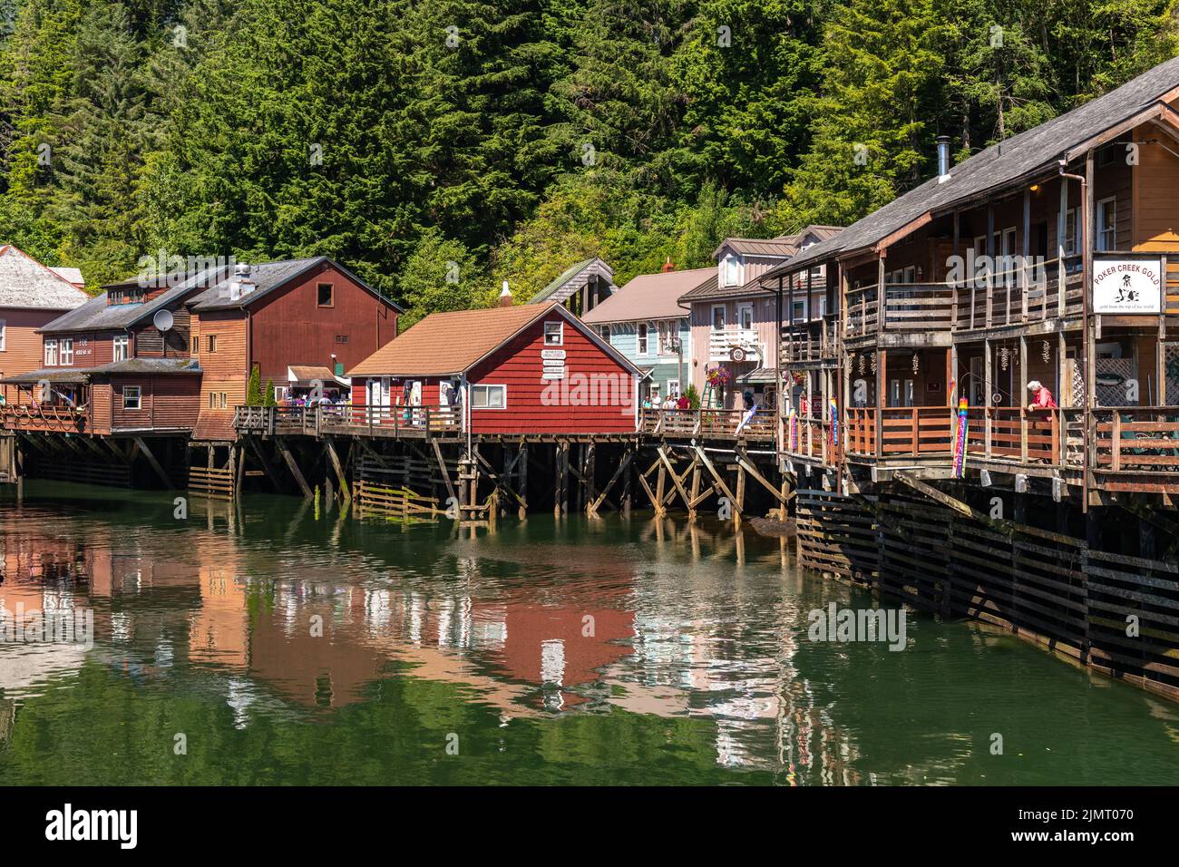 Shops and buildings of the historic Creek Street district built over ...