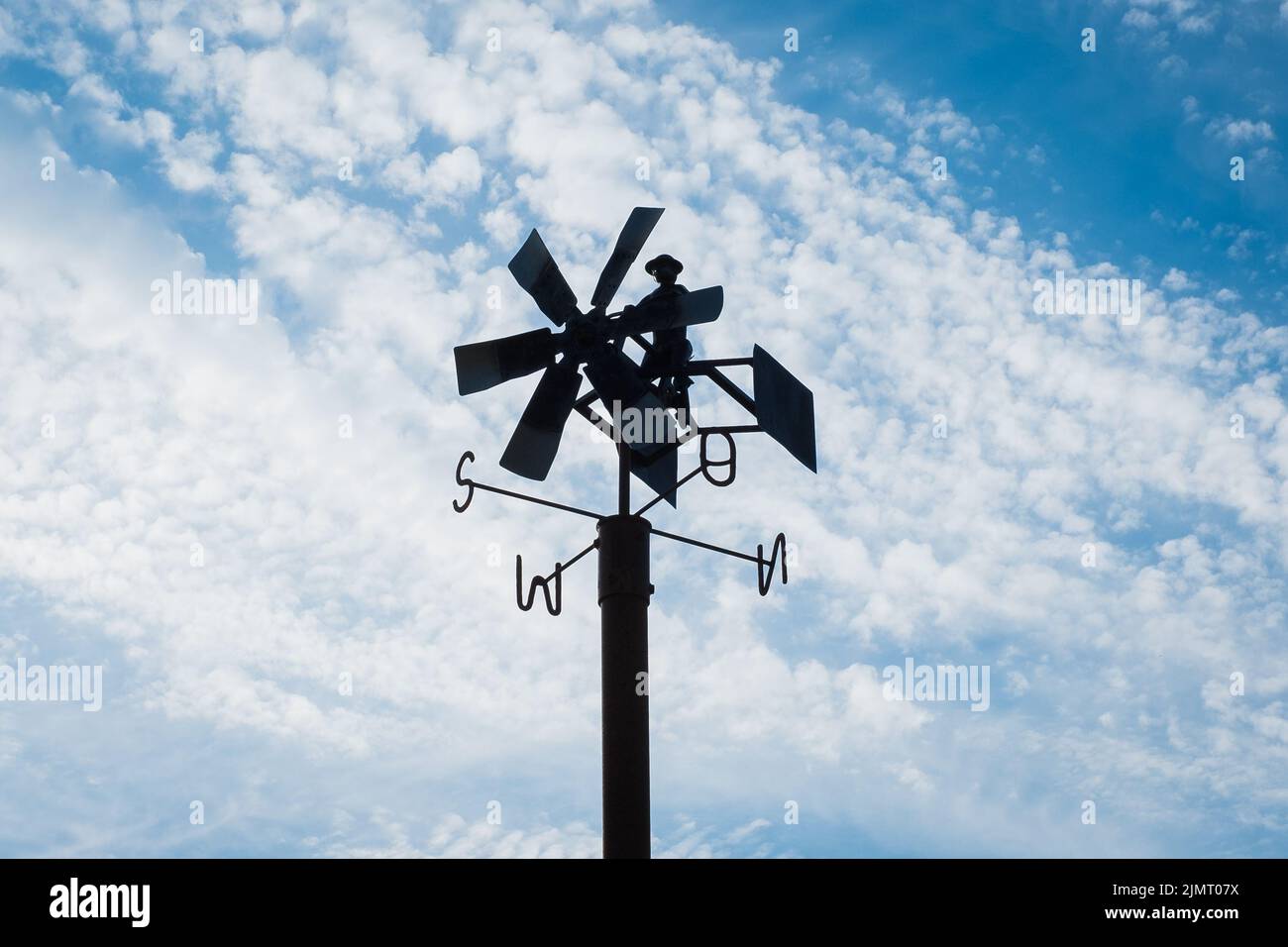 Anemometer Instrument To Measures Wind Speed And Direction Fun Weather Station On A Pole