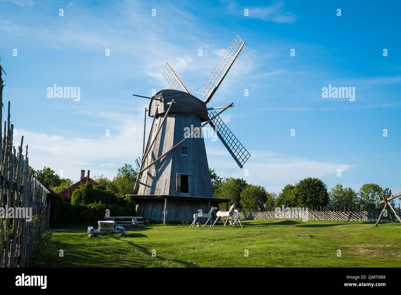 Traditional wooden wind mill hi-res stock photography and images - Alamy
