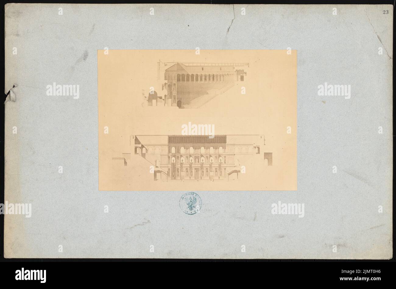 Unknown artists, acropolis recording drawings in Athens (before 1890 ...